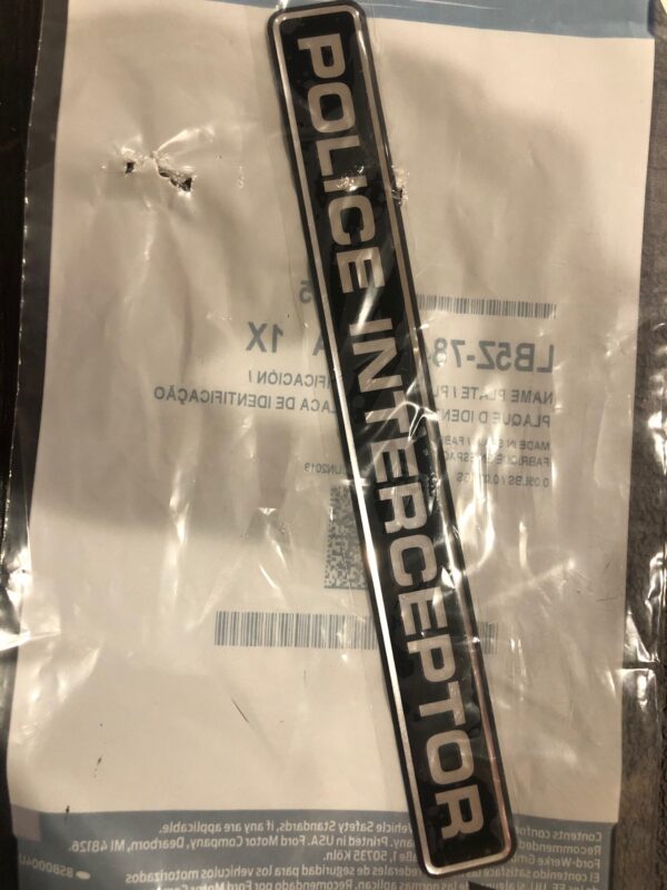Genuine Ford LB5Z-7842528-A Police Interceptor Emblem - FordPartsOne.com