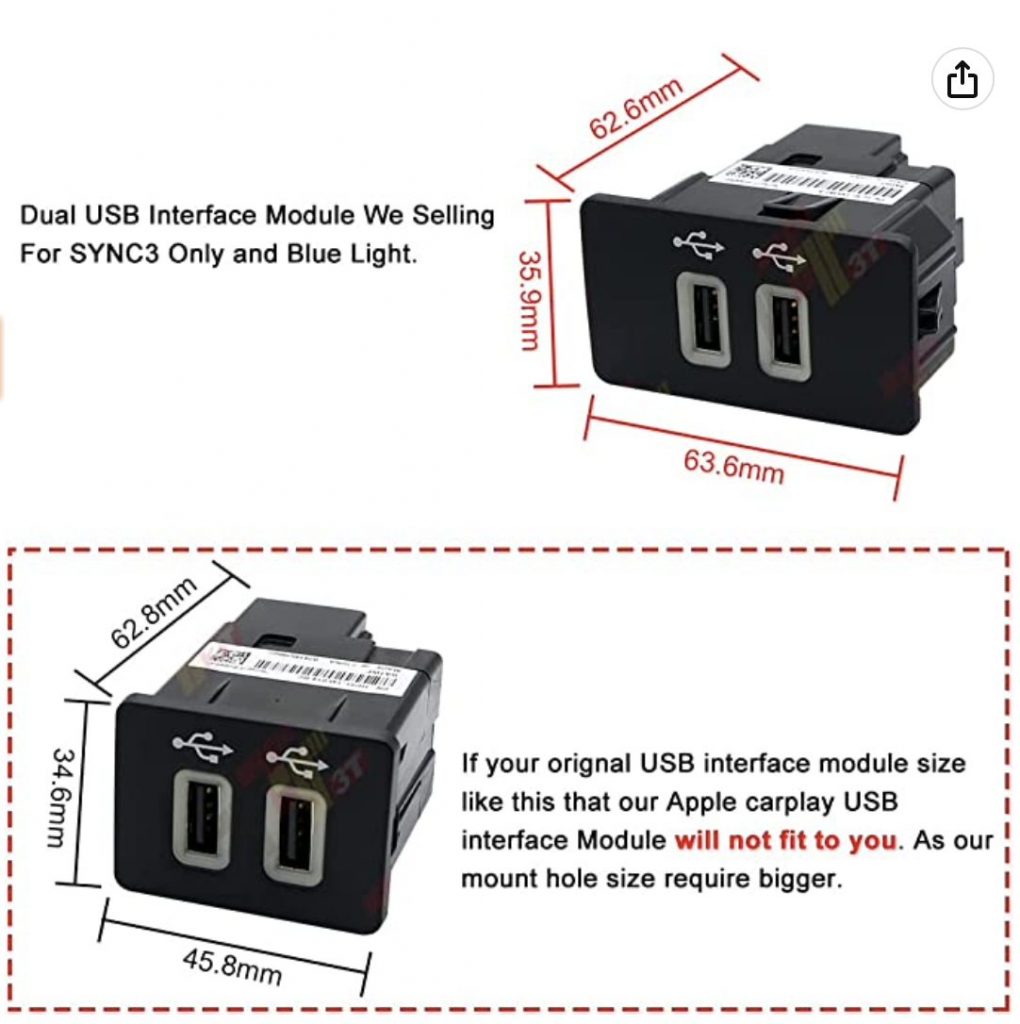 Genuine Ford Apple USB CarPlay Module for Sync 3